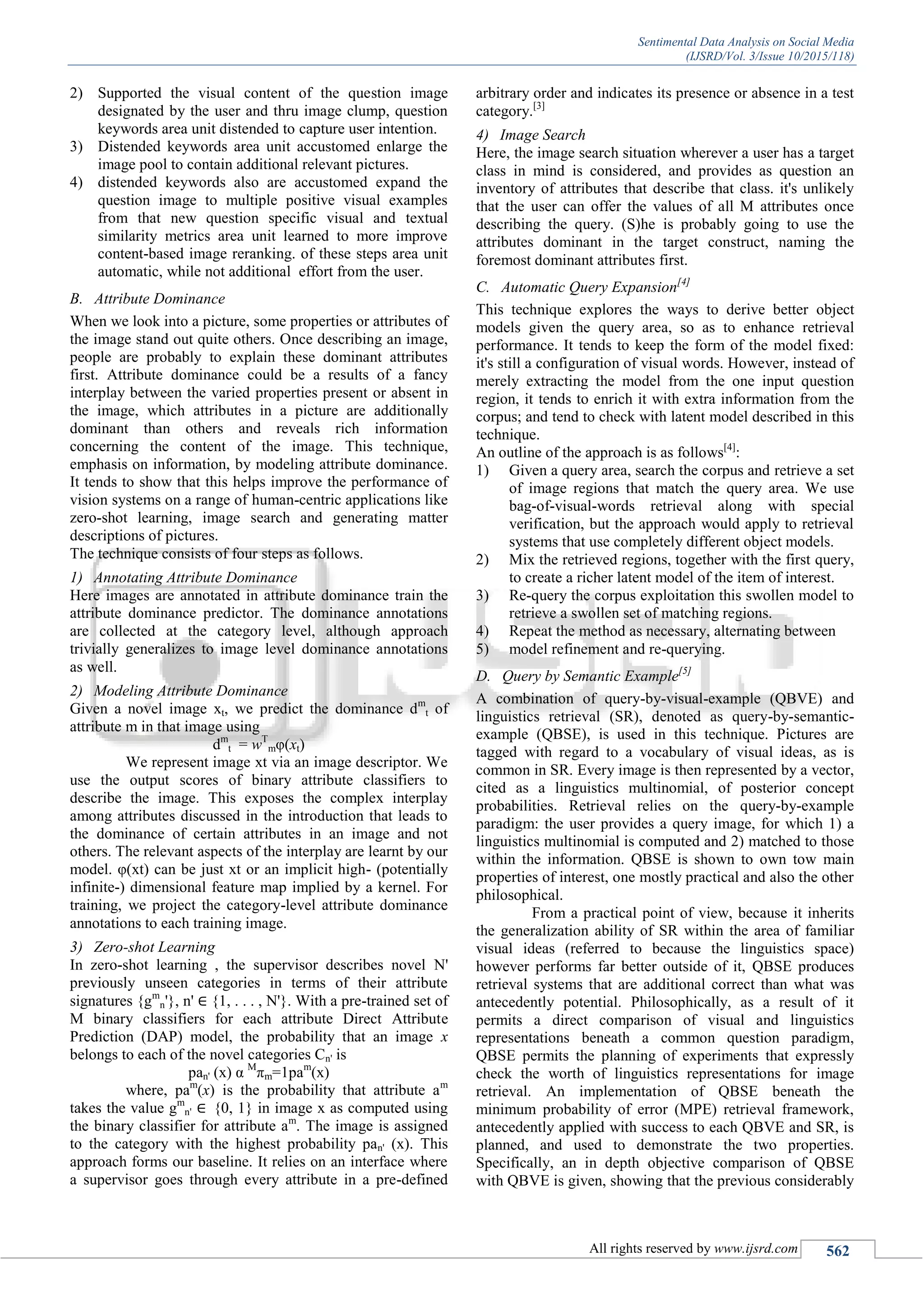 Comparison of Various Web Image Re - Ranking Techniques | PDF