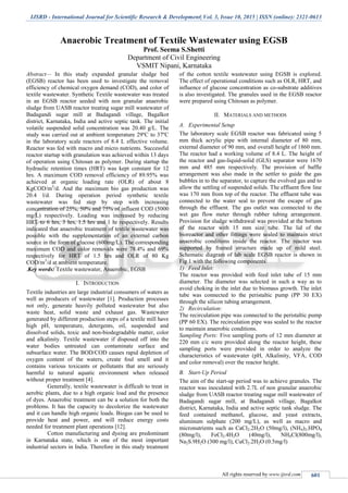 Anaerobic Treatment of Textile Wastewater using EGSB | PDF