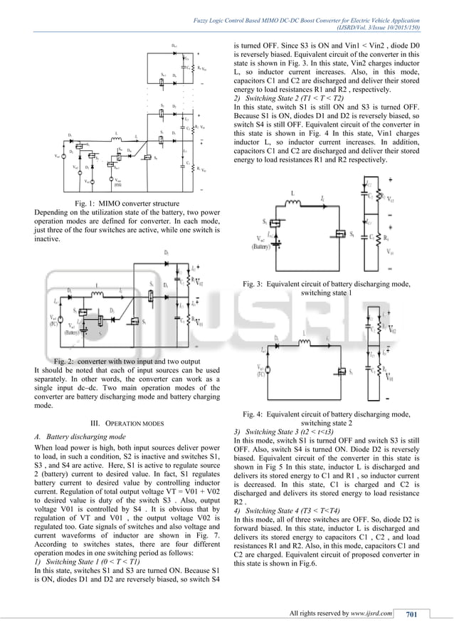 Fuzzy Logic Control Based MIMO DC-DC Boost Converter for Electric Vehicle Application | PDF