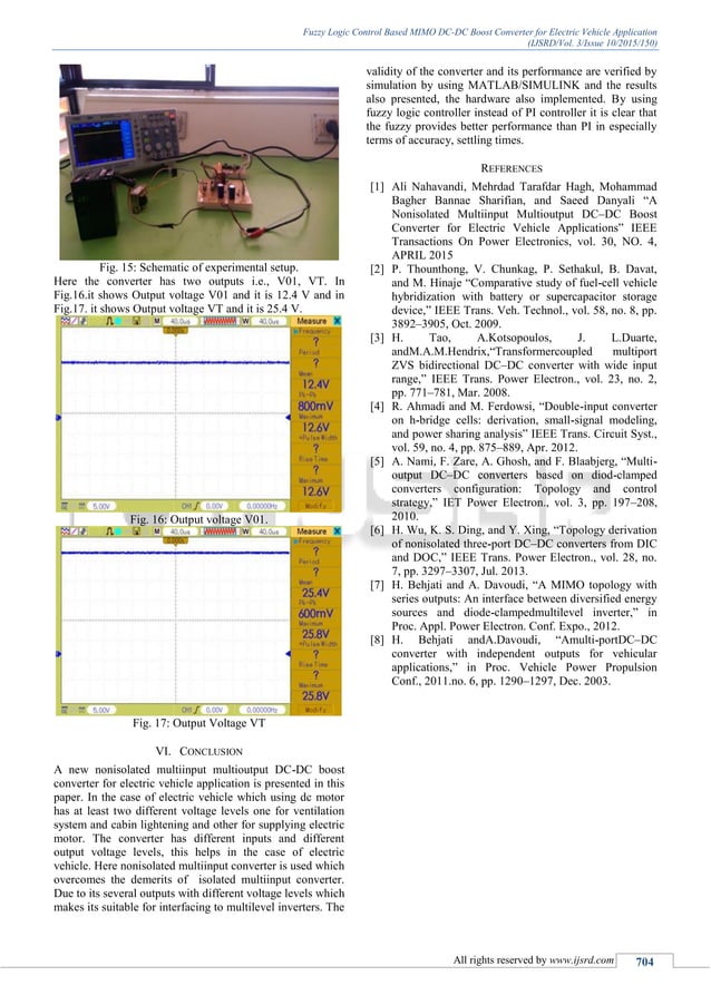 Fuzzy Logic Control Based MIMO DC-DC Boost Converter for Electric Vehicle Application | PDF