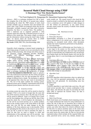 Secured Multi Cloud Storage Using CPDP | PDF