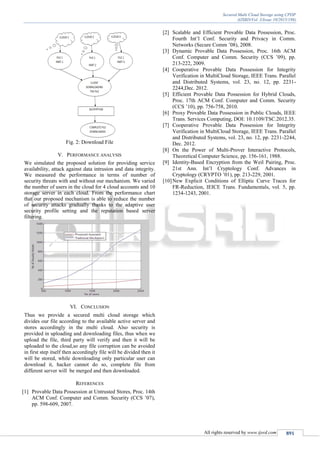 Secured Multi Cloud Storage Using CPDP | PDF