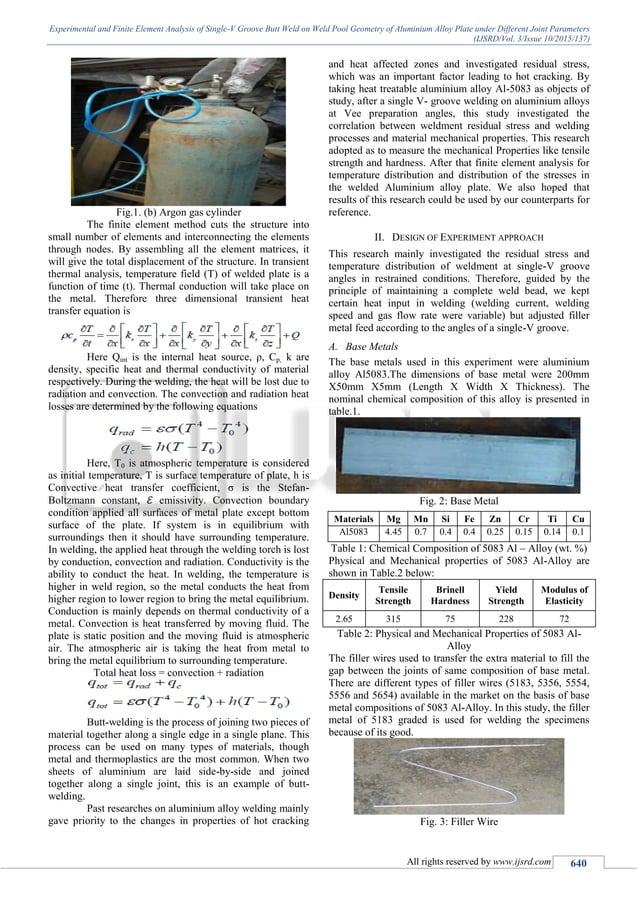 Experimental and Finite Element Analysis of Single-V Groove Butt Weld on Weld Pool Geometry of ...