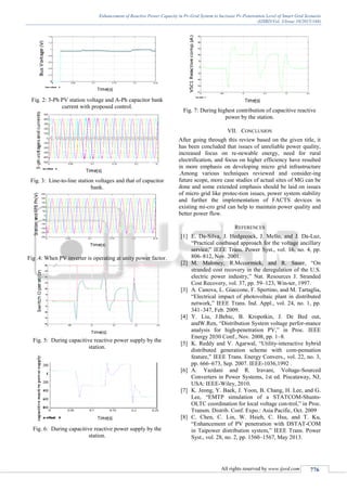 Enhancement of Reactive Power Compensation in PV Grid System To Increase The PV Penetration ...