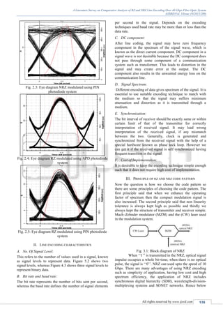 A Literature Survey on Comparative Analysis of RZ and NRZ Line Encoding over 40 Gbps Fiber Optic ...