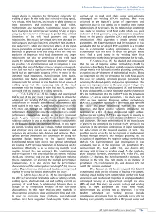 A review on Parametric Optimization of Submerged arc welding process | PDF
