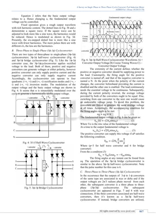 A survey on Single Phase to Three Phase Cyclo-Converter fed Induction ...