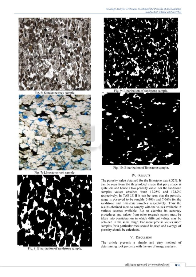 An Image Analysis Technique to Estimate the Porosity of Rock Samples | PDF