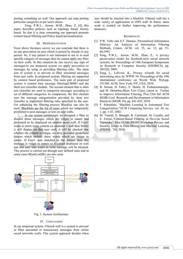 Filter unwanted messages from walls and blocking nonlegitimate user in ...