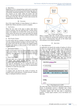 Fault Tolerance in Big Data Processing Using Heartbeat Messages and Data Replication | PDF ...