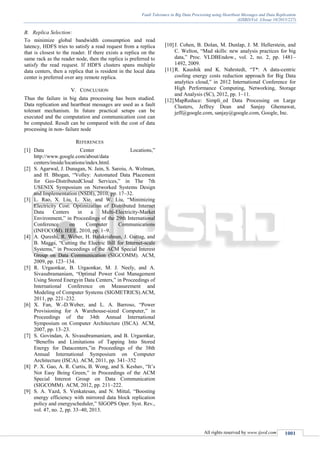 Fault Tolerance in Big Data Processing Using Heartbeat Messages and Data Replication | PDF ...