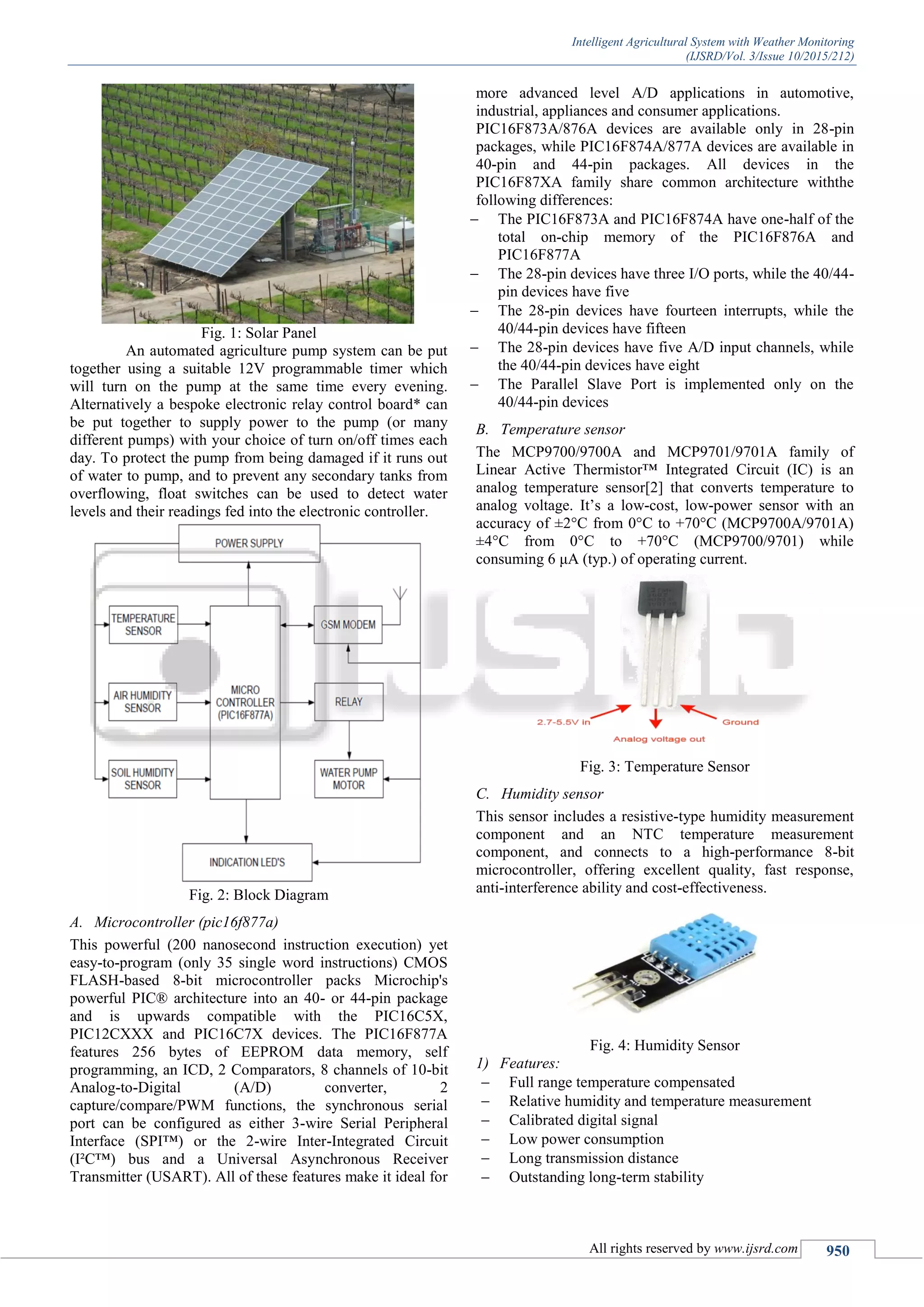 Intelligent Agricultural System with Weather Monitoring | PDF