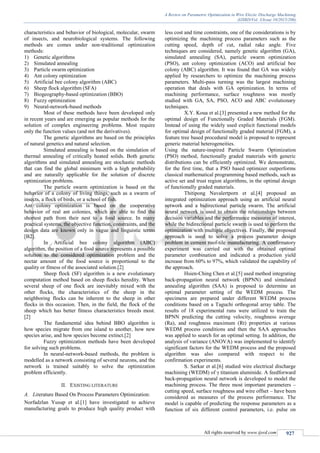 A Review on Parametric Optimization in Wire Electric Discharge Machining | PDF