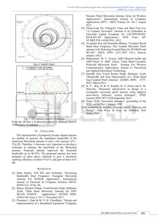 Circular Slot Loaded Rectangular Microstrip Patch Antenna For WLAN / WiMax Applications | PDF