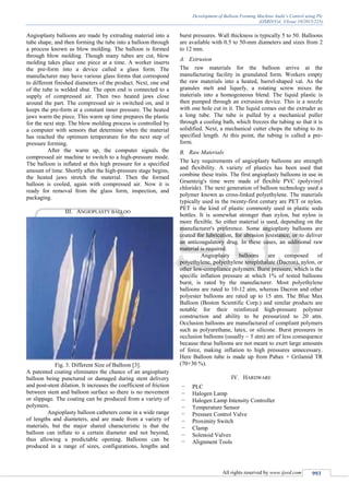 Development of Balloon Forming Machine and its Control Using PLC | PDF