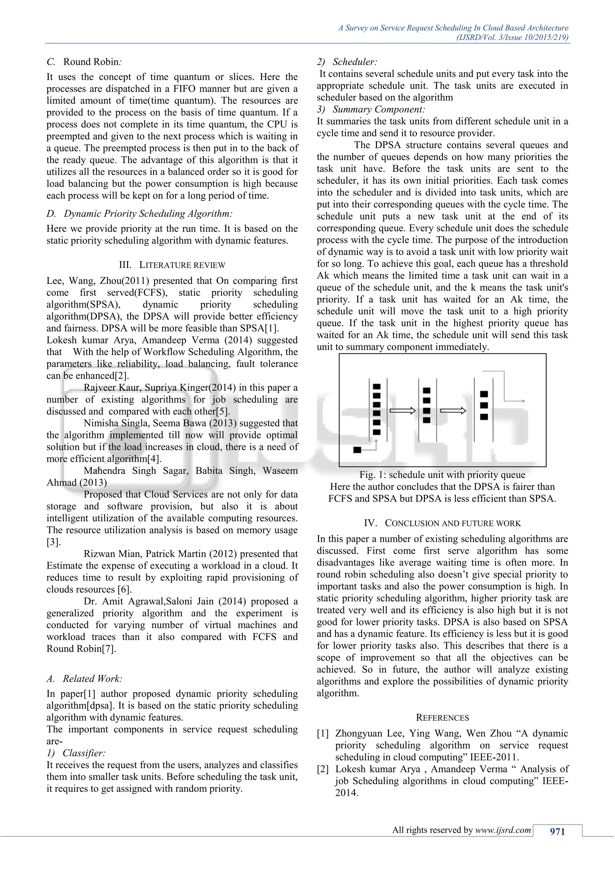 A Survey on Service Request Scheduling in Cloud Based Architecture | PDF | Cloud Computing ...
