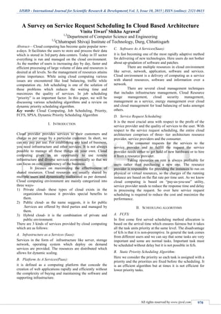 A Survey on Service Request Scheduling in Cloud Based Architecture | PDF | Cloud Computing ...