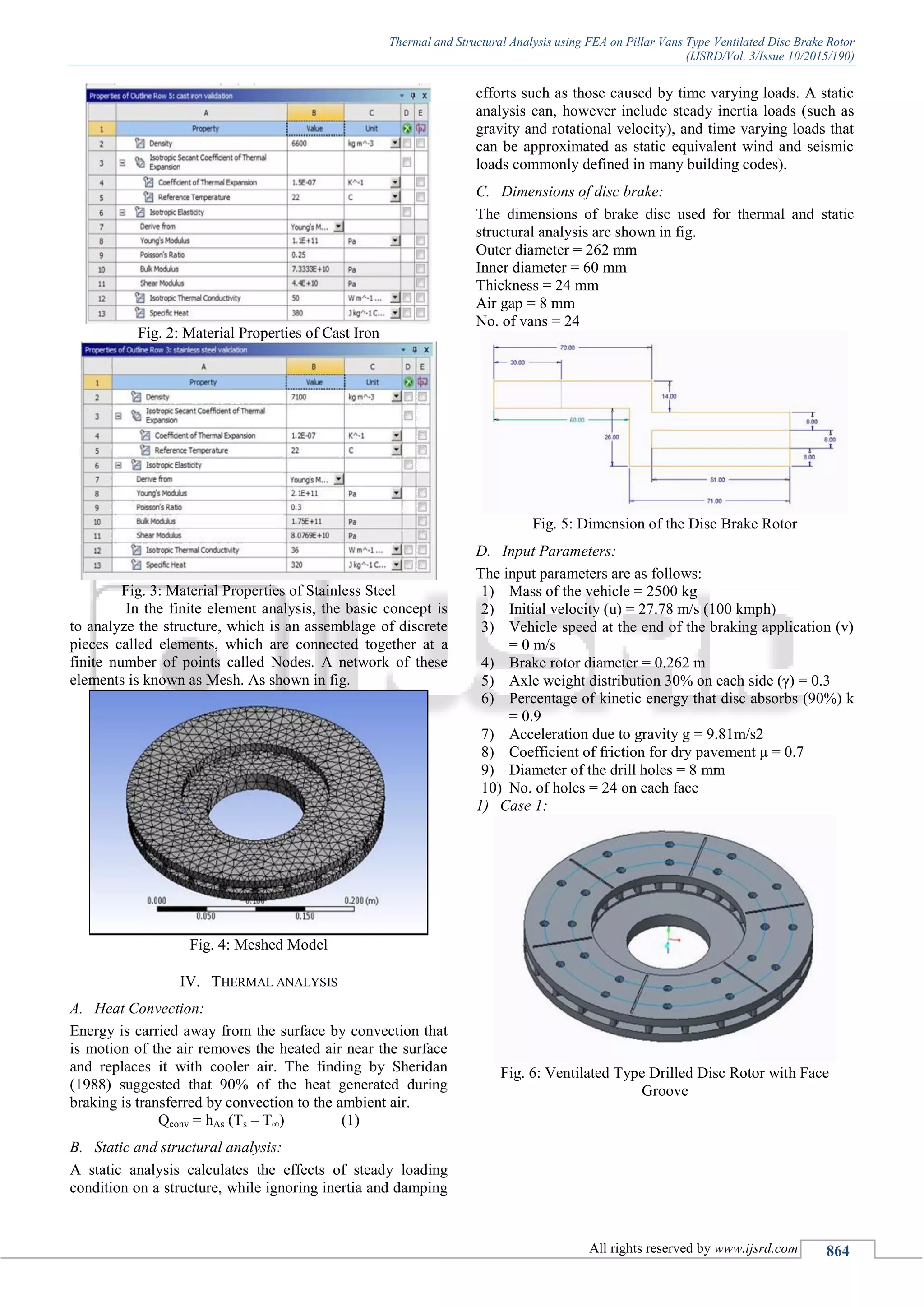Thermal and Structural Analysis Using Fea on Pillar Vains Type ...