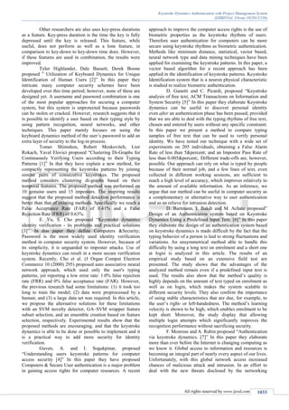 Keystroke Dynamics Authentication with Project Management System | PDF