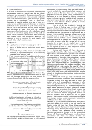 A Study on Design Optimization of Roller Conveyor Chain Link Plate by Using Topological Approach ...