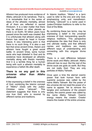 It is proved allah is jehovah mean Allahu Jehovah or Allahu Yahweh | PDF