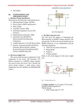 Implementation of a Microcontroller Base Single Phase Automatic Changeover | PDF