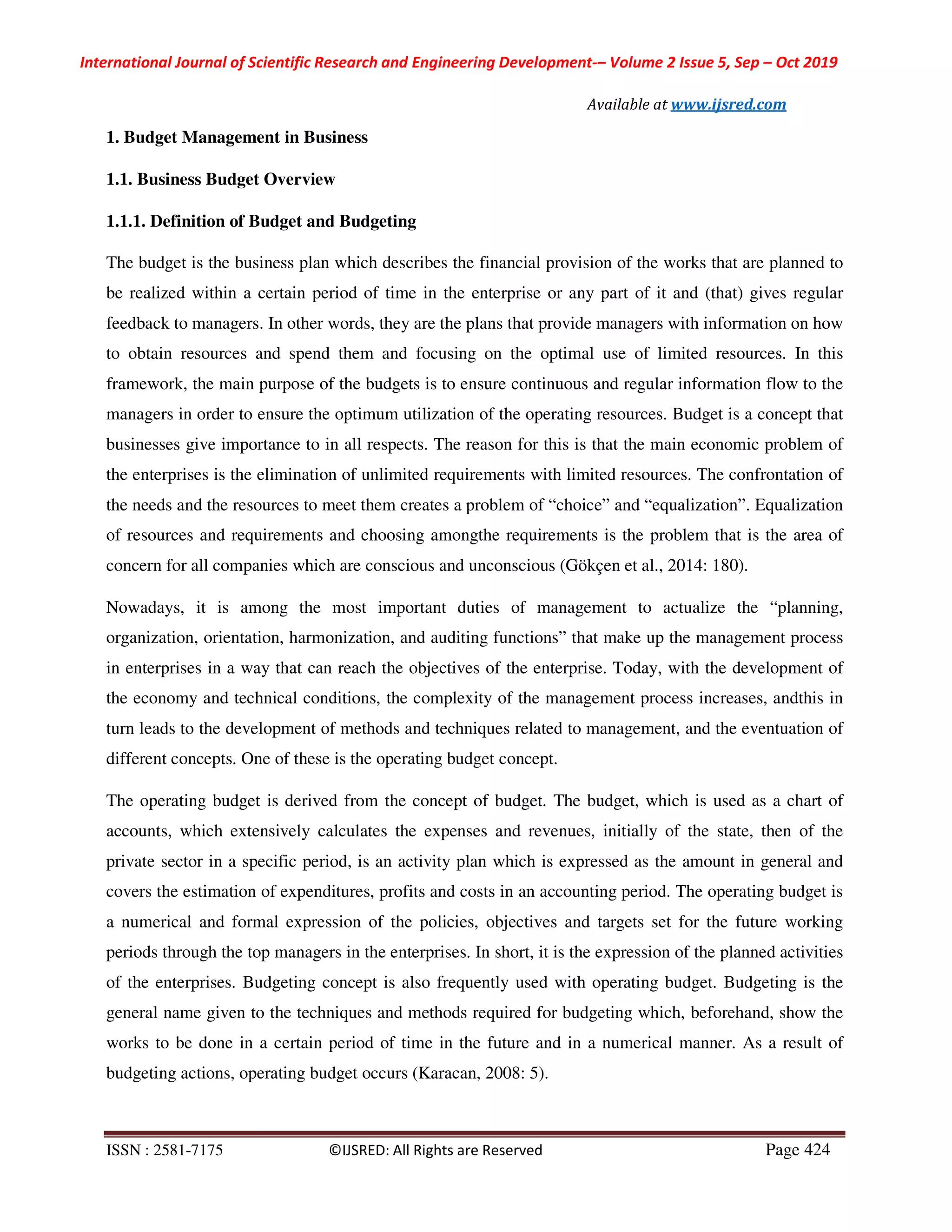 Budget Management in Public Hospitals | PDF