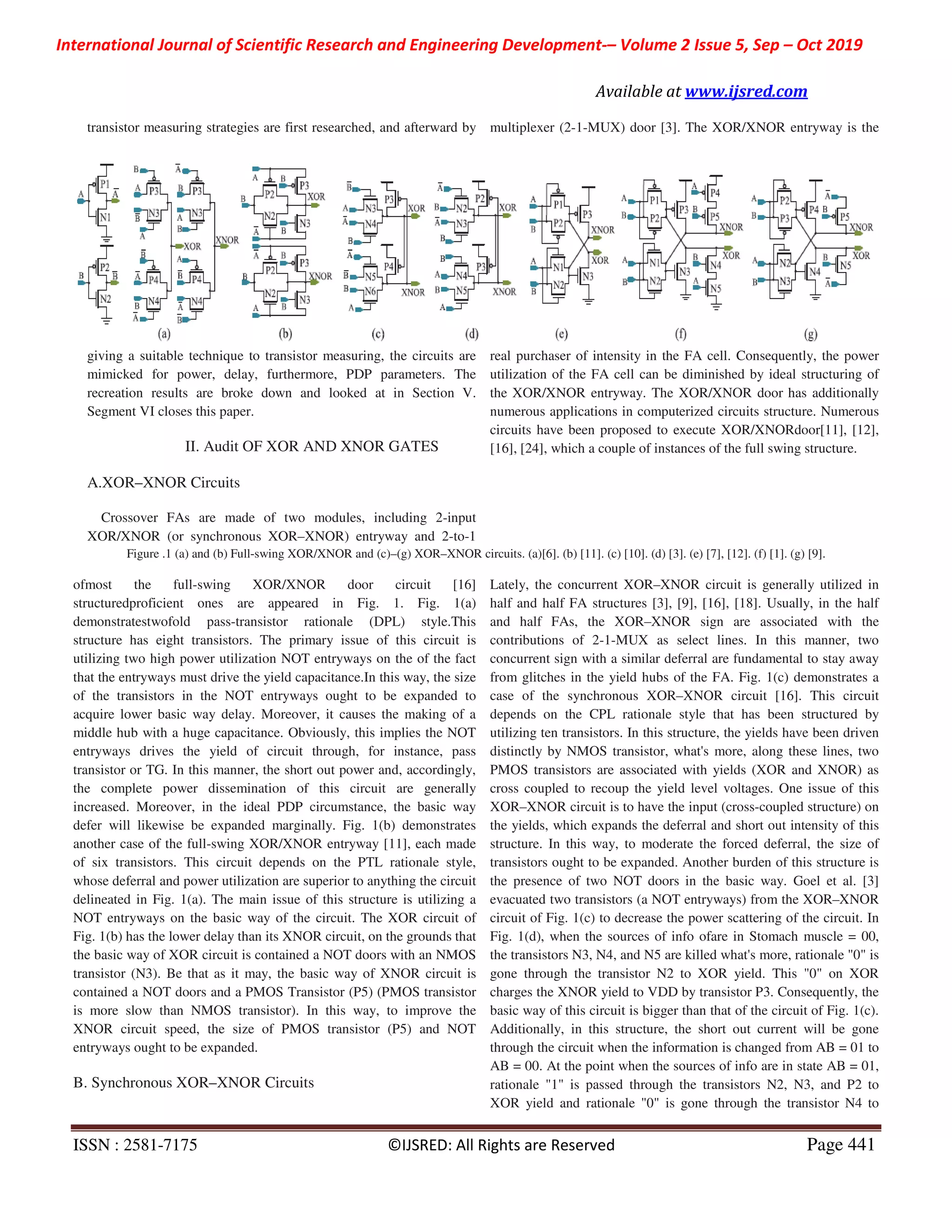 Low-Power and High Speed Full Adder Using Optimized XOR and XNOR GATE ...