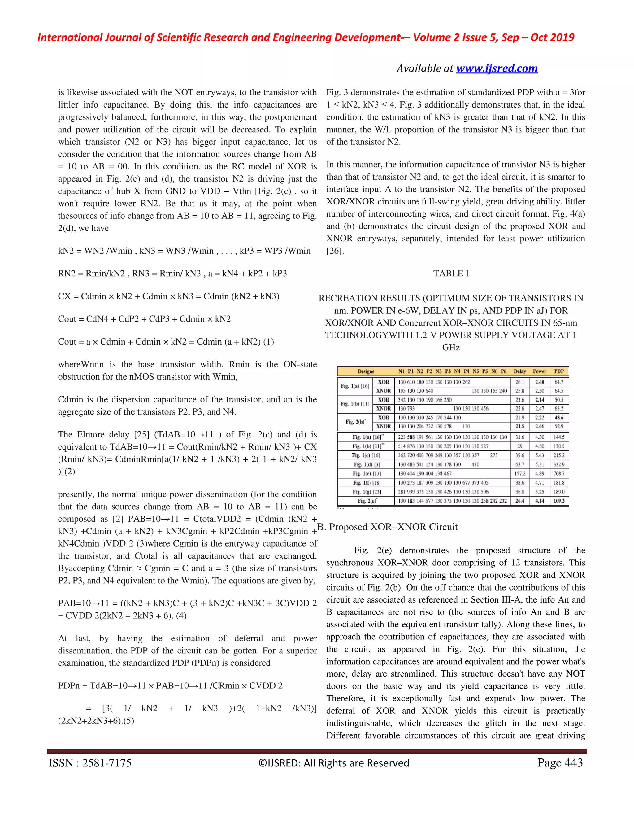 Low-Power and High Speed Full Adder Using Optimized XOR and XNOR GATE ...
