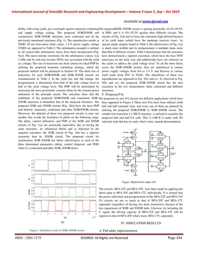 Low-Power and High Speed Full Adder Using Optimized XOR and XNOR GATE Structures | PDF