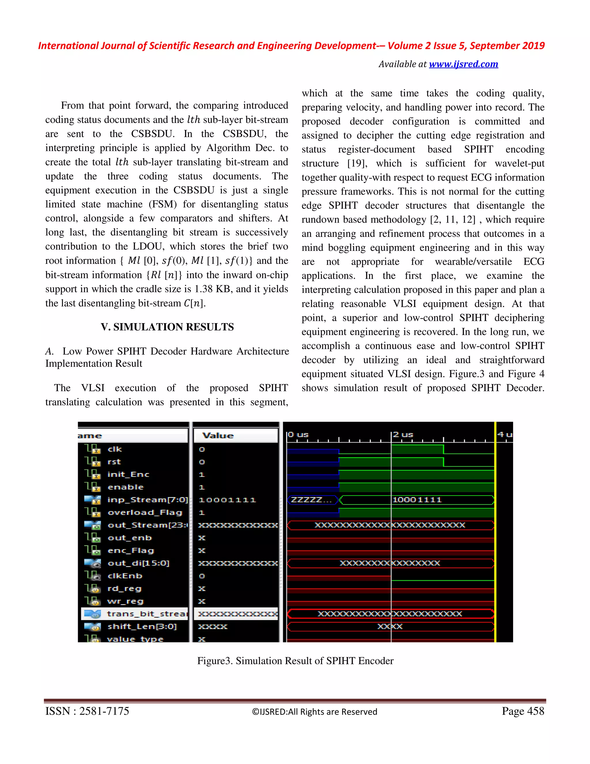 One Dimensional Wavelet Based Quality-Assured ECG Compression System using Low Power Spiht ...