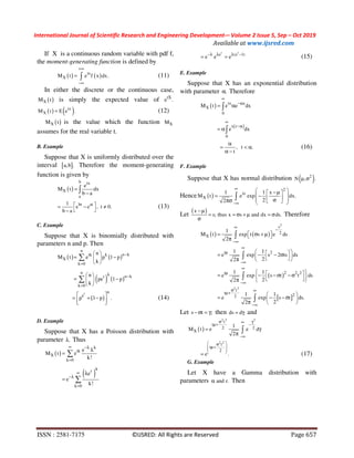 Moment-Generating Functions and Reproductive Properties of Distributions | PDF