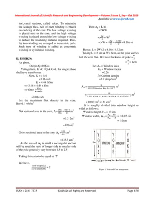 A Design Calculation for Single Phase Step Down Transformer | PDF