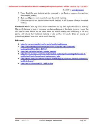 Mobile Banking in India: a Review | PDF