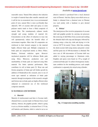 Testing of Coconut Shell Reinforced Brake PADS | PDF