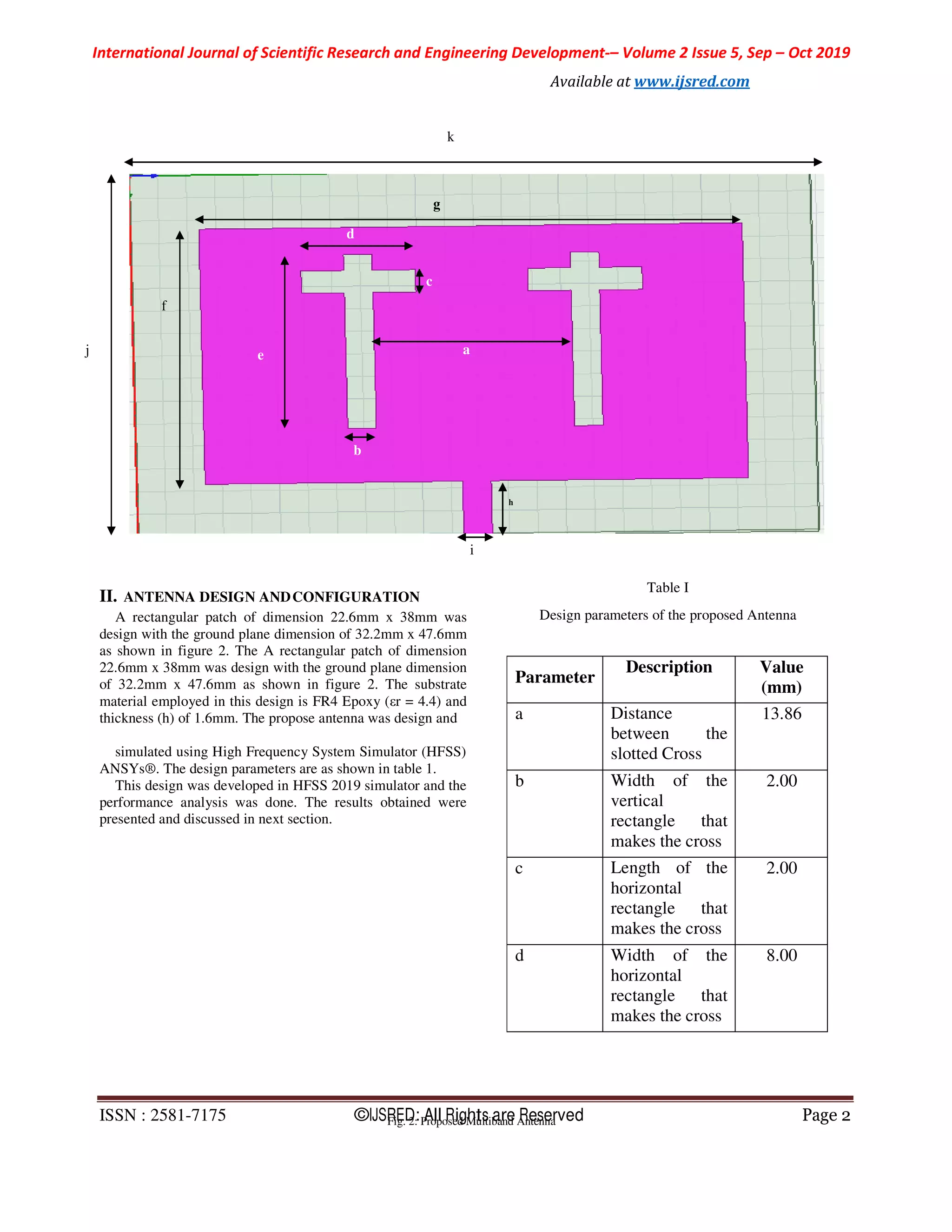 Quad-band Microstrip Patch Antenna Based on Dual-Cross Slots | PDF