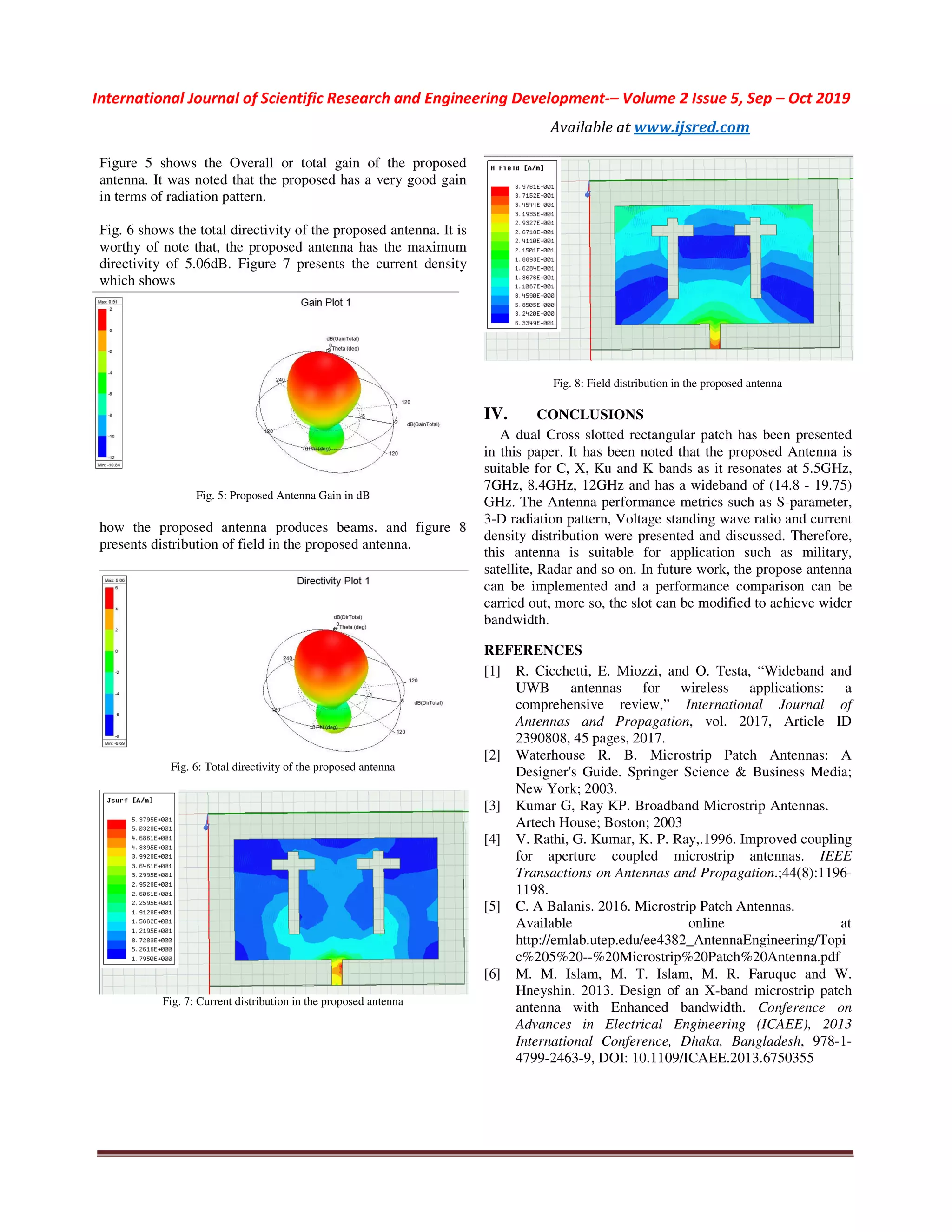 Quad-band Microstrip Patch Antenna Based on Dual-Cross Slots | PDF