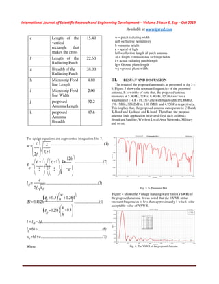 Quad-band Microstrip Patch Antenna Based on Dual-Cross Slots | PDF