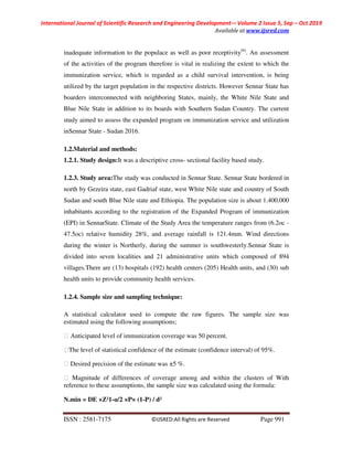 Assessment of Expanded Program on Immunization with Emphasis onVaccine ...