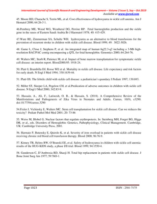 Review And Clinical Assessment Of Patients With Sickle-Cell Disease At ...