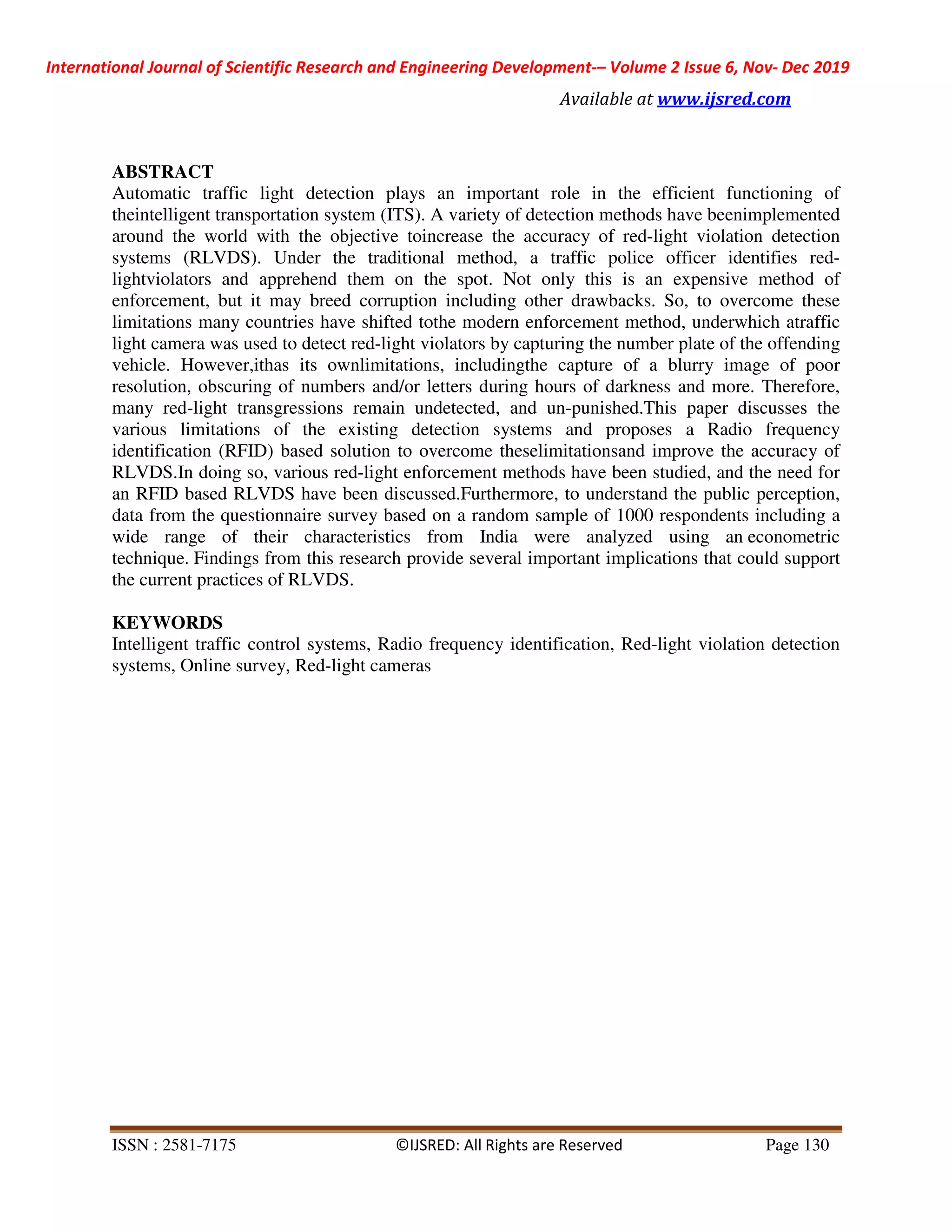 Rfid Future Of Red Light Violation Detection System An Analysis On What Does It Look Like And