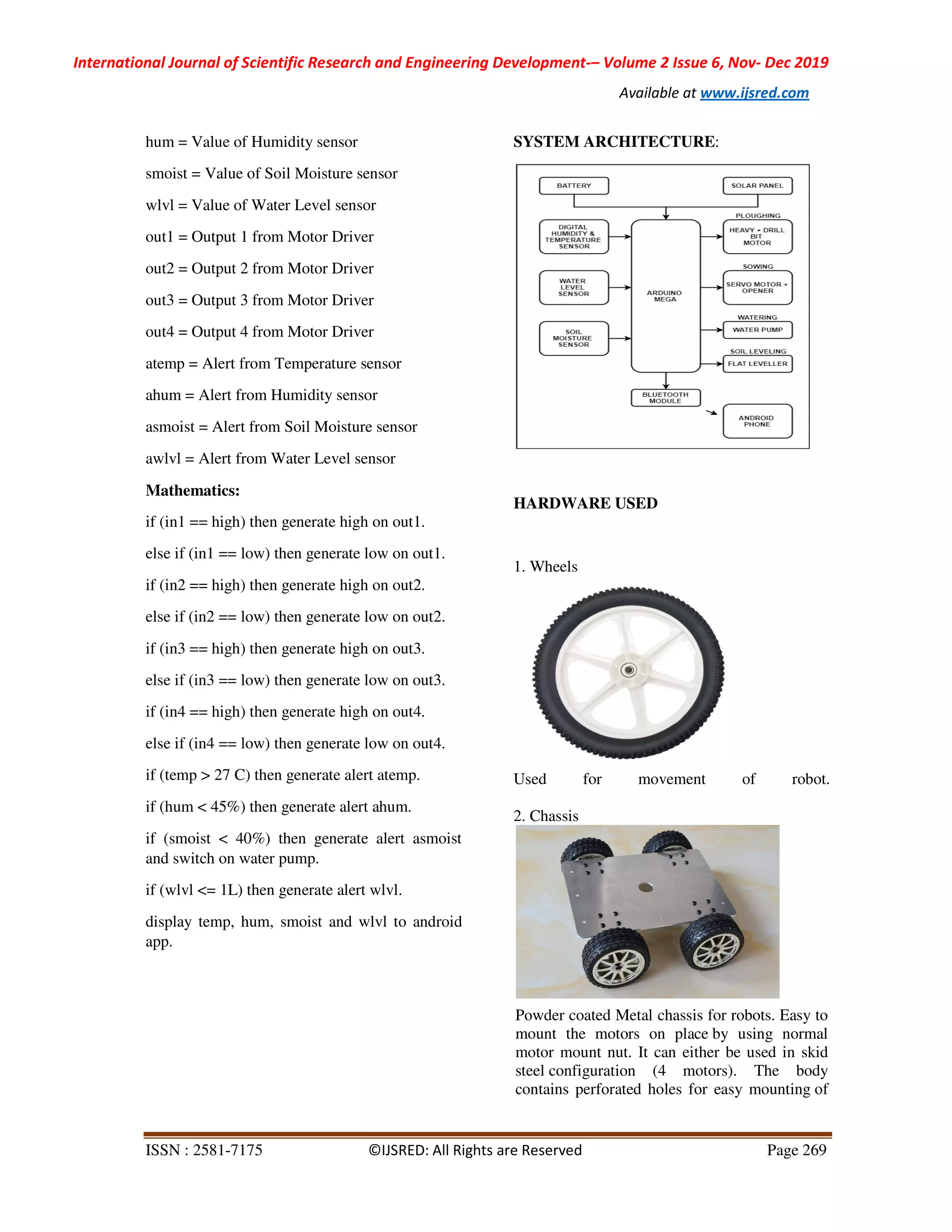 AUTONOMOUS AGRICULTURAL BOT | PDF