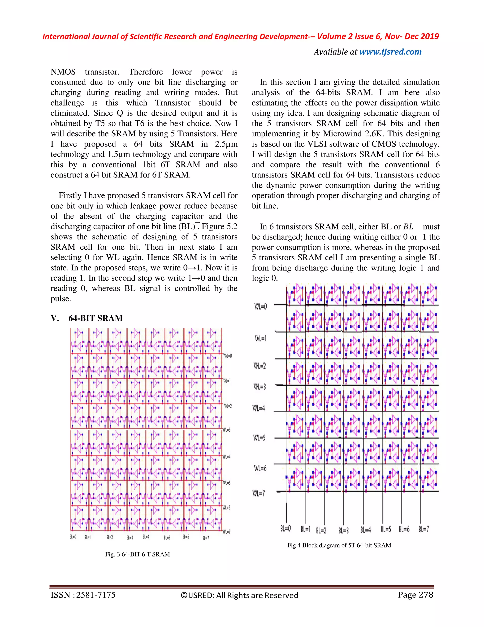 Advantages of 64 Bit 5T SRAM | PDF