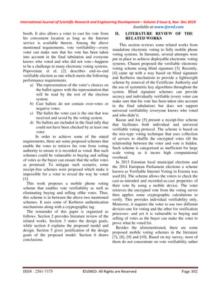 Secure Verifiable Mobile Voting Based On Kerberos Mechanism | PDF