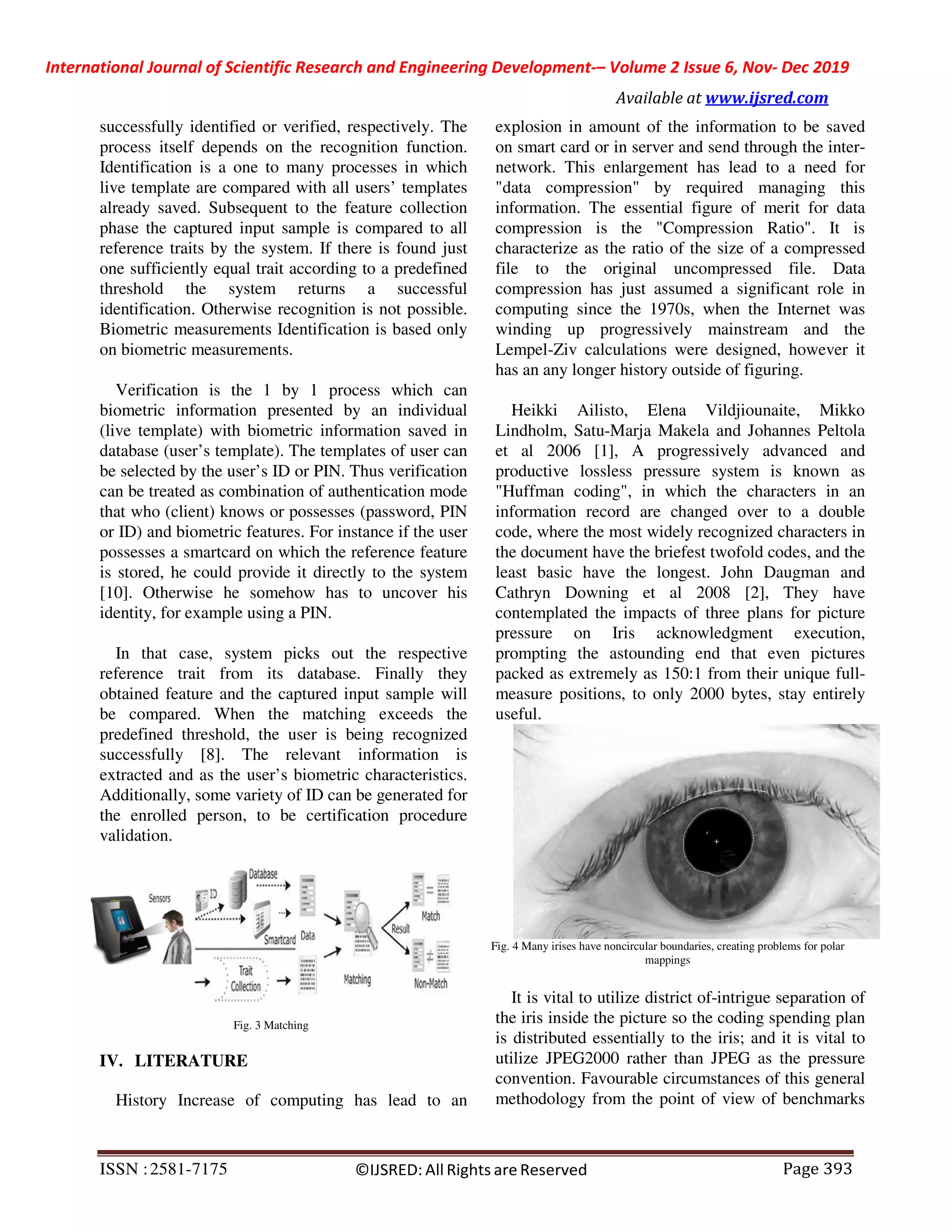 A Comparative Analysis Of Iris Data Compression Pdf
