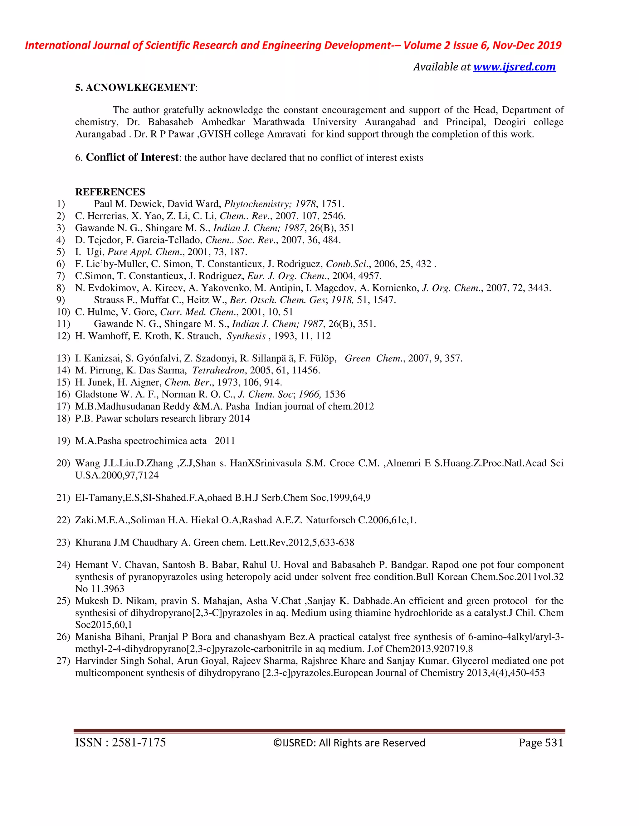 Sodium Hypophosphite: An Efficient Catalyst for Synthesis of ...
