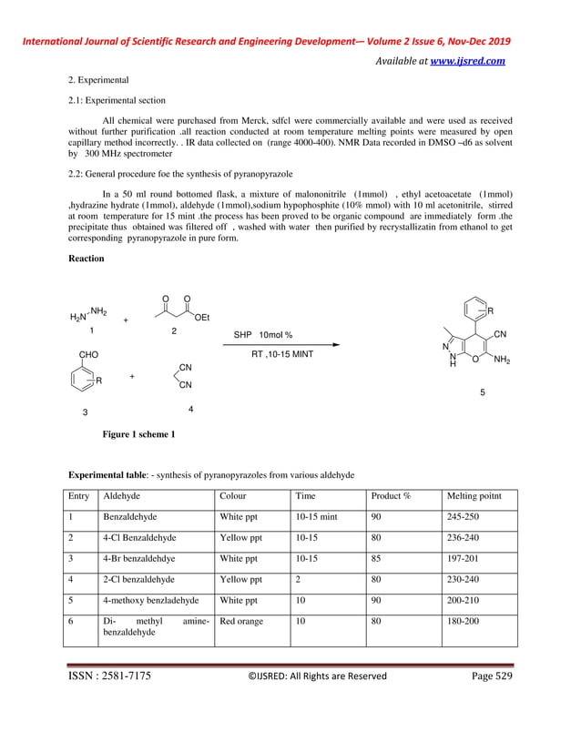 Sodium Hypophosphite: An Efficient Catalyst for Synthesis of ...
