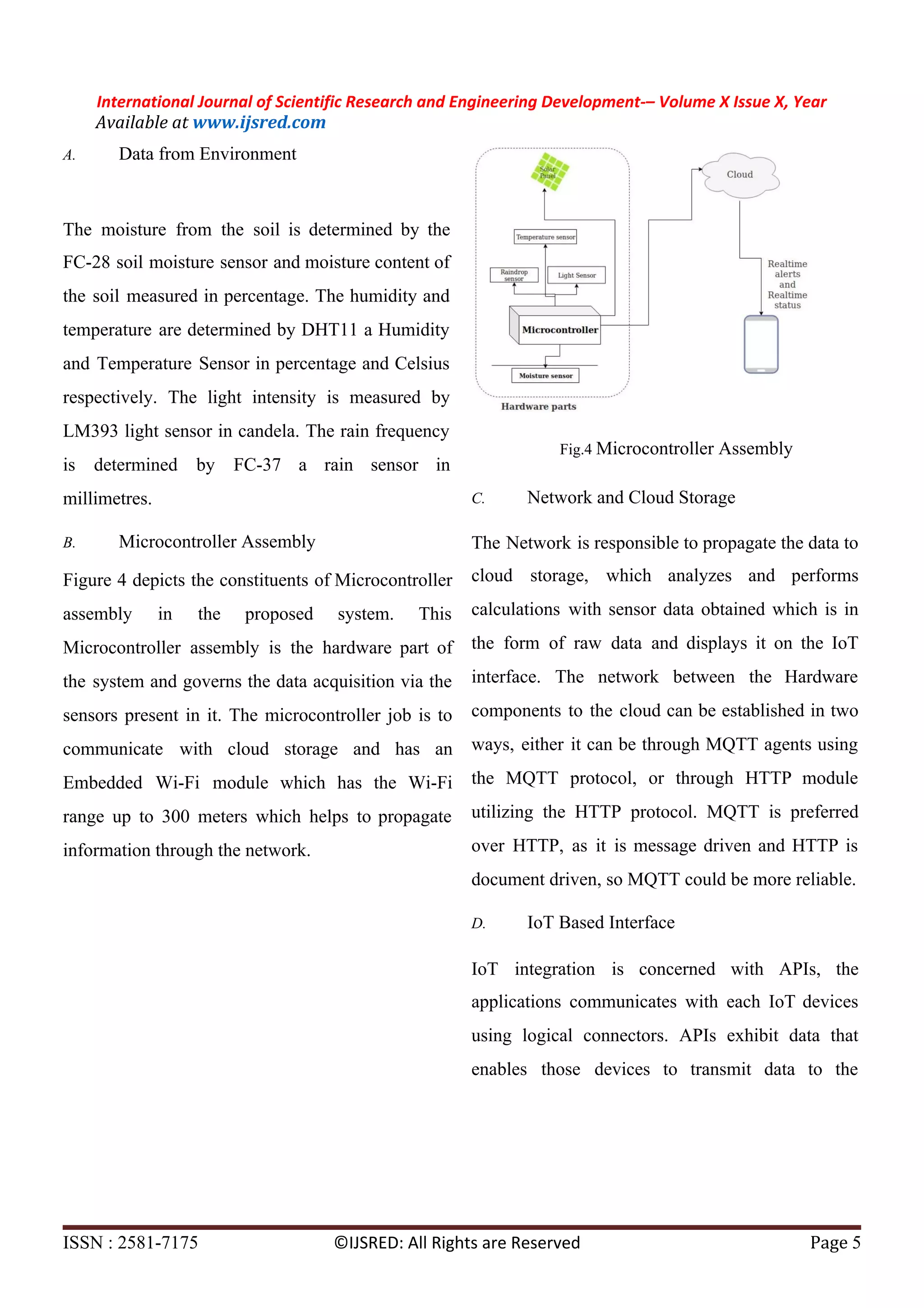 An Architectural design proposal for IoT in Agriculture | PDF