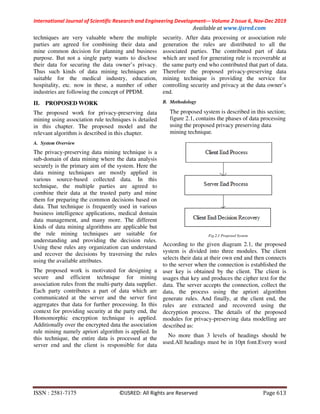 Privacy Preserving Data Mining Technique to Recover Association Rules Using Homomorphic ...