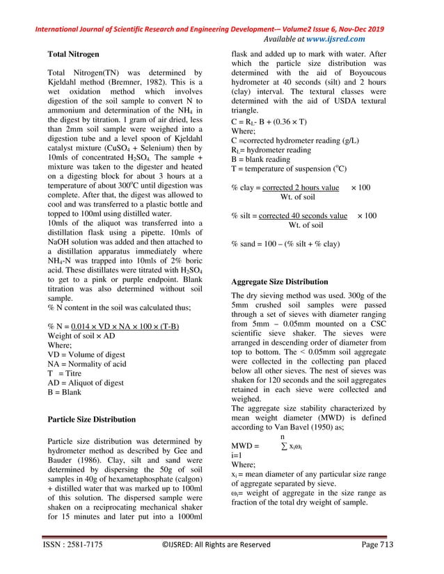 Spatial Distribution Of Soil Organic Carbon and Total Nitrogen in a Grid Sampled Landscape | PDF